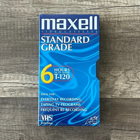 Maxell | Media | Maxell Vhs Blank Tape Standard Grade 6hours Ep Mode T2 ...